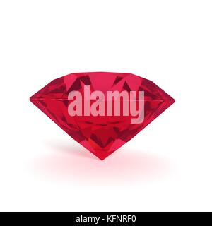 Ruby, 3D rendering isolated on white background Stock Photo - Alamy