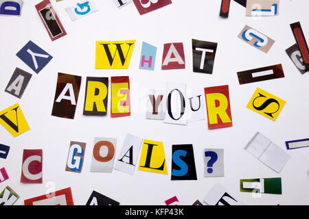 Word writing text What Are Your Goals question. Business concept for ...