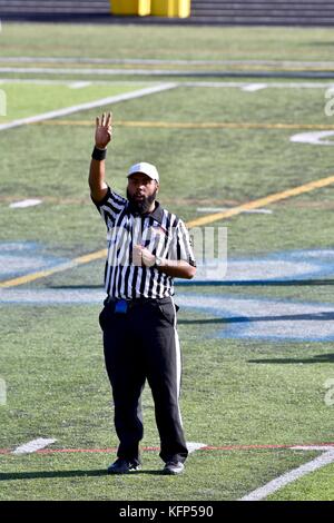 Football referee making a call Stock Photo - Alamy