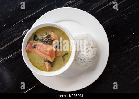 Traditional Cambodian khmer fish amok curry meal Stock Photo - Alamy