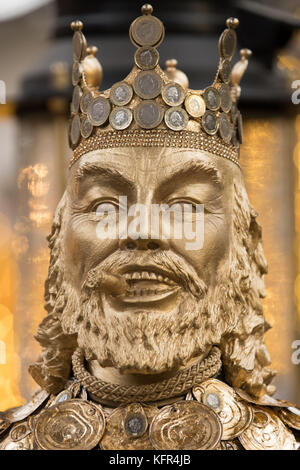 Theatrical designer Debbie Rees Deacon's creation, a King Midas statue ...