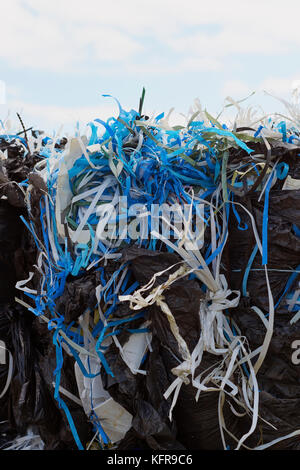 Plastic waste, recycling, white background Stock Photo - Alamy