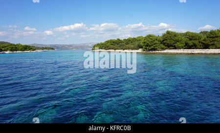 amazing blue laggon in croatia near split Stock Photo - Alamy