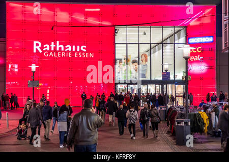 Shopping center Rathaus Galerie in Essen, Germany, downtown ...