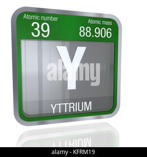 Yttrium Chemical 39 element of periodic table. Molecule And ...