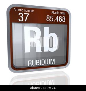 Rubidium Chemical 37 element of periodic table. Molecule And ...