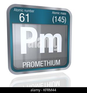 Promethium chemical element periodic table science symbol Stock Photo ...