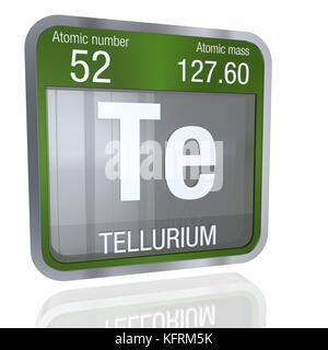 Tellurium Chemical 52 element of periodic table. Molecule And ...