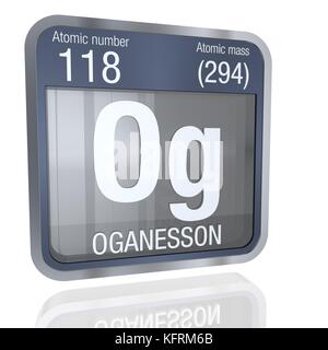 Periodic table - 118 Oganesson Stock Photo - Alamy