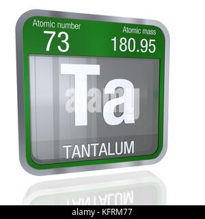 Tantalum Chemical 73 element of periodic table. Molecule And ...