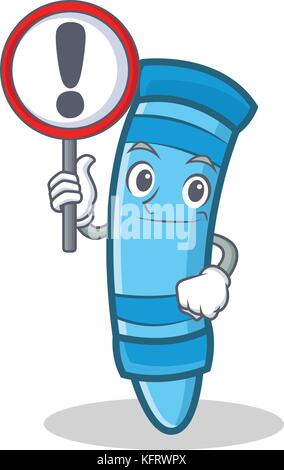 Crayon Mascot Talking - A cartoon illustration of a Crayon Mascot ...