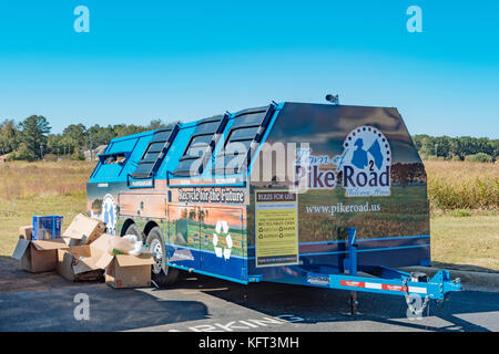 Recycling trailers, bins, to promote proper waste disposal in the small ...