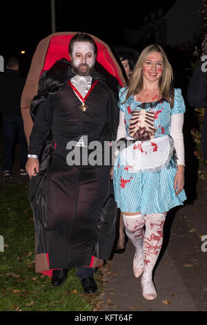 Victoria Coren, at Jonathan Ross' Halloween fancy dress party Stock ...
