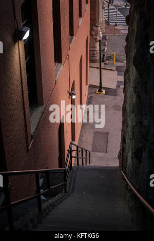 USA, Washington DC, Georgetown, Exorcist Stairs, staircase by ...