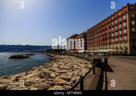 Stones at the seaside, Via Partenope, Bay of Naples, Naples, Naples ...