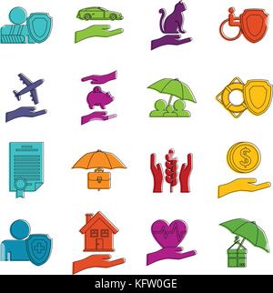 risk policy doodle icon hand drawn illustration Stock Vector Image ...