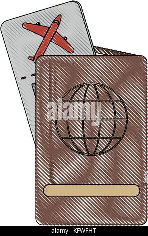 Passport identification document scribble Stock Vector Image & Art - Alamy