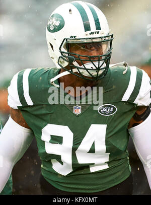 New York Jets defensive linemen Eric Watts (95) during organized team ...