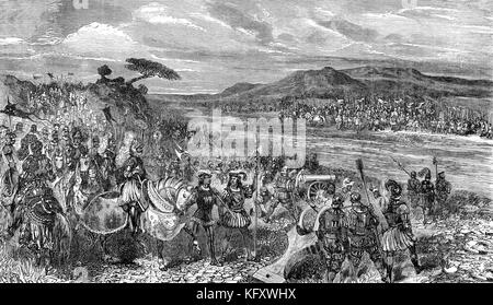 15th century French representation of battle between Bacchides, general ...