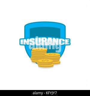 Insured Logo, Icon, Badge, Shield for Insurance Stock Photo - Alamy