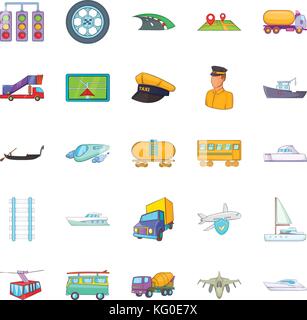 Traction icons set, cartoon style Stock Vector Image & Art - Alamy