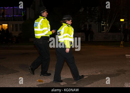 Police patrol at night Stock Photo - Alamy