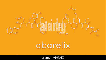 Abarelix drug molecule (gonadotropin-releasing hormone, GnRH antagonist ...