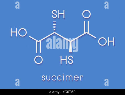 Succimer (dimercaptosuccinic acid, DMSA) lead poisoning drug molecule ...