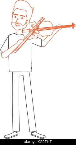 man playing fiddle character Stock Vector Image & Art - Alamy