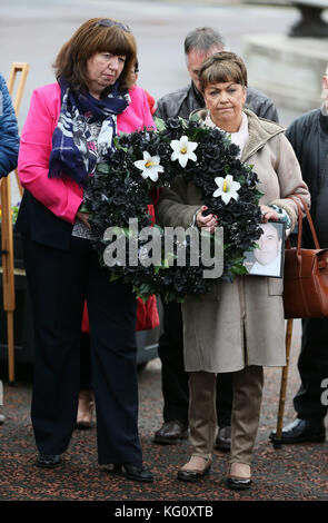 Dympna Kerr,(left) the sister of Columba McVeigh, with Sandra Peake ...