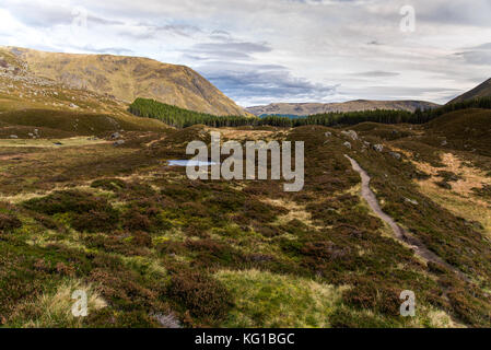 The path to the Corrie Fee, Glen Clova, near Kirriemuir, Angus ...