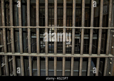 Old jail cells with heavy steel bars Stock Photo - Alamy