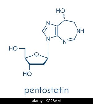 Pentostatin cancer drug molecule. Skeletal formula Stock Vector Image ...