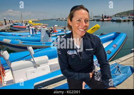 Paralympic sailor, Helena Lucas at the Weymouth & Portland National ...