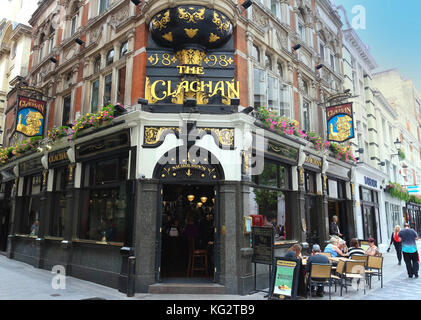 Pub sign for The Clachan public house, Kingly Street, Soho, London, UK ...