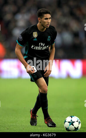 Real Madrid's Achraf Hakimi during La Liga match.December 09,2017 ...