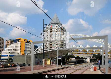 Blaak metro tram and underground train station, Rotterdam Stock Photo ...
