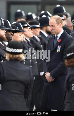 Hendon, London, UK. 3rd Nov, 2017. The Duke of Cambridge attends the ...
