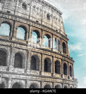 Close up on Roman colloseum in Rome, Italy Stock Photo - Alamy