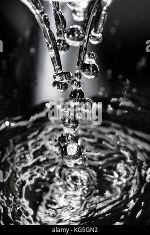 Glass surface with splashed water drops Stock Photo - Alamy