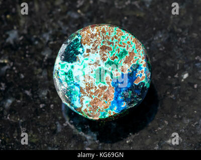 macro shooting of natural gemstone - polished Variolite mineral gem ...