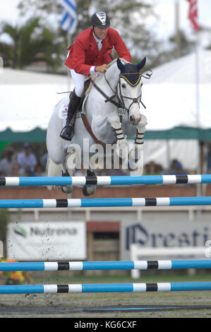 Ian Millar (CAN) riding Redefin, CSIO Masters, Spruce Meadows, 3 ...