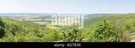 View from Champlain lookout towards Ottawa river and valley, Parc ...