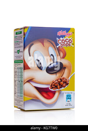 A box of Kellogg's coco pops on a white background Stock Photo - Alamy