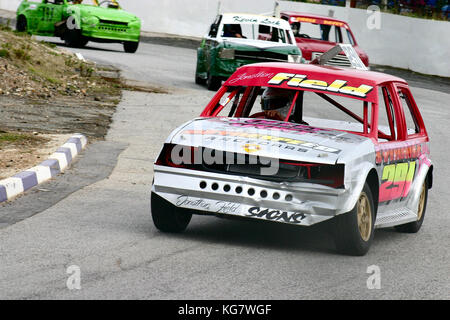 Stock cars racing at United downs Cornwall, UK Stock Photo - Alamy