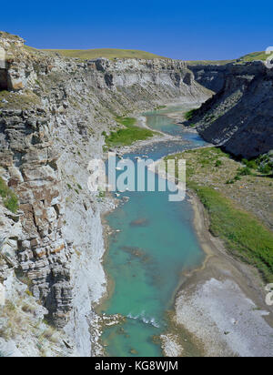 The Two Medicine River at Rock City near Valier, Montana, USA Stock ...