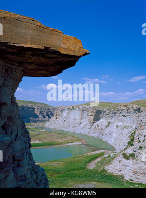 The Two Medicine River at Rock City near Valier, Montana, USA Stock ...