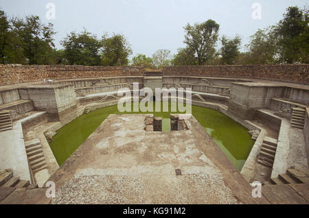 Step well, located at Jami Masjid (Mosque), UNESCO protected Champaner ...