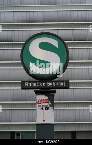 Subway sign for Anhalter Bahnhof in Berlin Stock Photo - Alamy