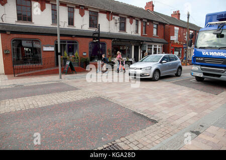 Part of the shared space traffic engineering project in Poynton ...